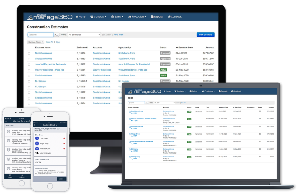Landscape Business Management Software | Manage360 from Dynascape